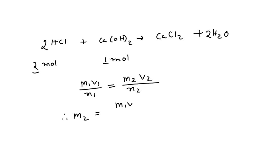 SOLVED: A 25.0 mL sample of a saturated Ca(OH)2 solution is titrated with 0.029 M HCl, and the ...