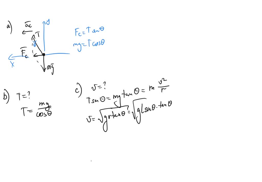 SOLVED: Consider a conical pendulum as shown in the diagram below. The ... SOLVED: Consider a conical pendulum as shown in the diagram below. The ...
