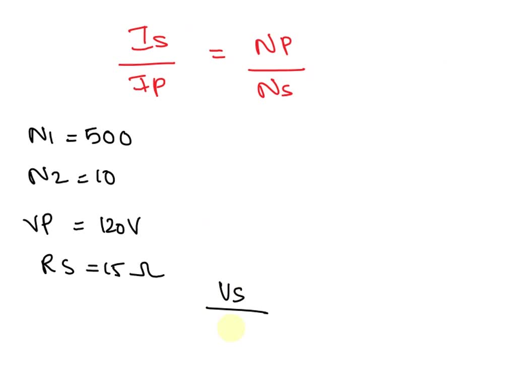SOLVED: A 90%-efficient transformer has 500 primary turns and 10 ...