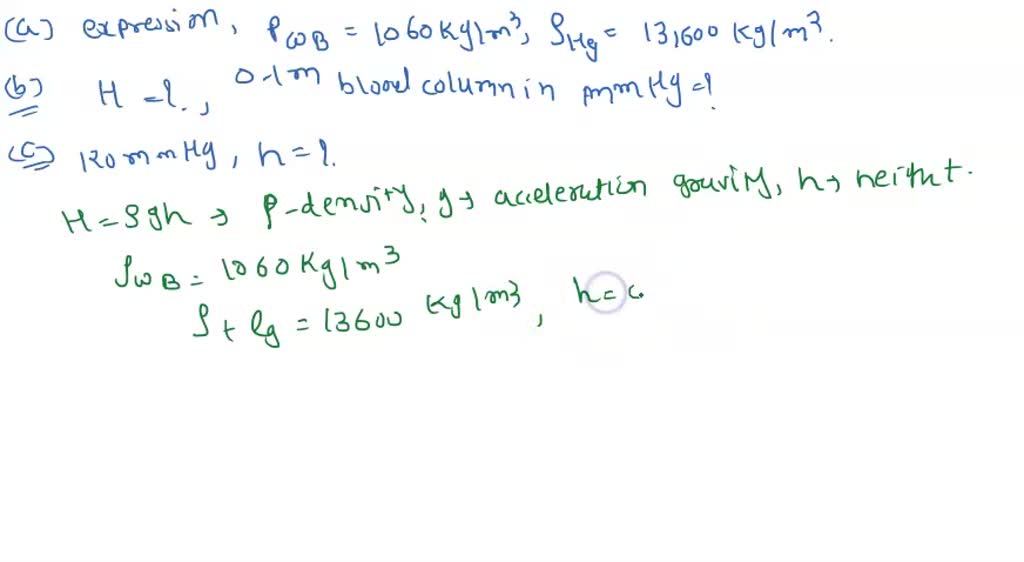 SOLVED: "la) Derive an expression relating the hydrostatic pressure of ...