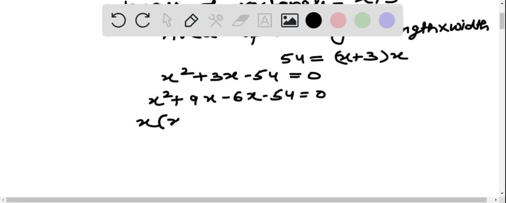 Solved Solving A Word Problem Using A Quadratic Equation With Rationa The Length Of A