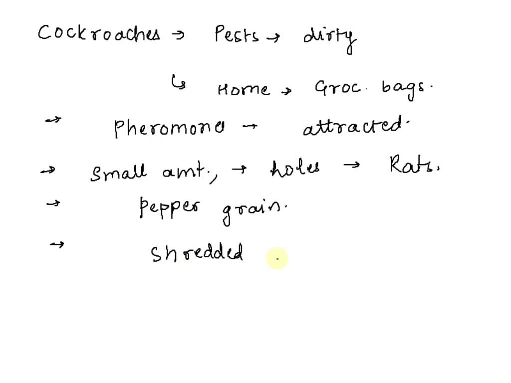 SOLVED: ' Which of the following indicates a cockroach problem Question ... SOLVED: ' Which of the following indicates a cockroach problem Question ...