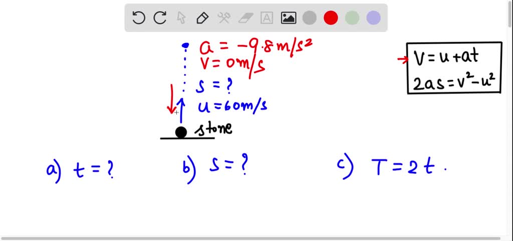 SOLVED: A boy throws a stone upward with the velocity of 60m/s. (a) how ...