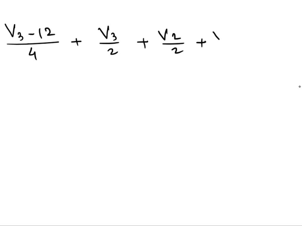 SOLVED: solve without using nodal analysis. Problem 4 Show in the figure below is a non-series ...