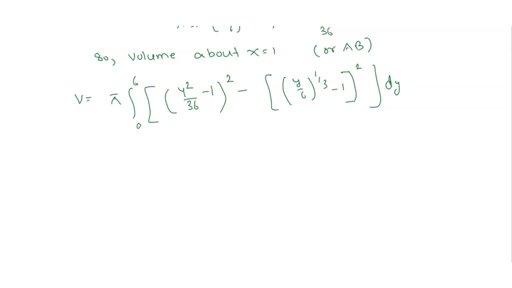 SOLVED: Refer to the figure and find the volume V generated by rotating the given region about ...