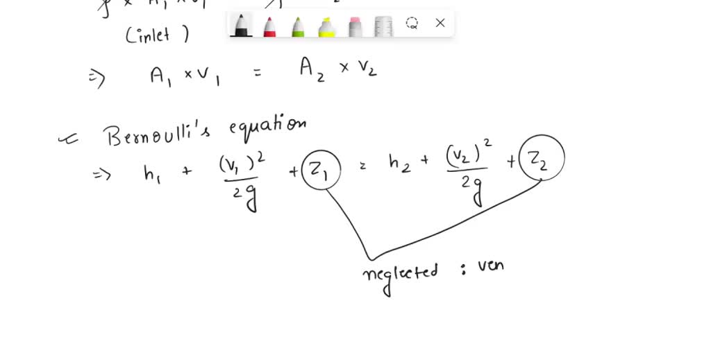 SOLVED: a.) Derive an expression for discharge through a venturimeter ...