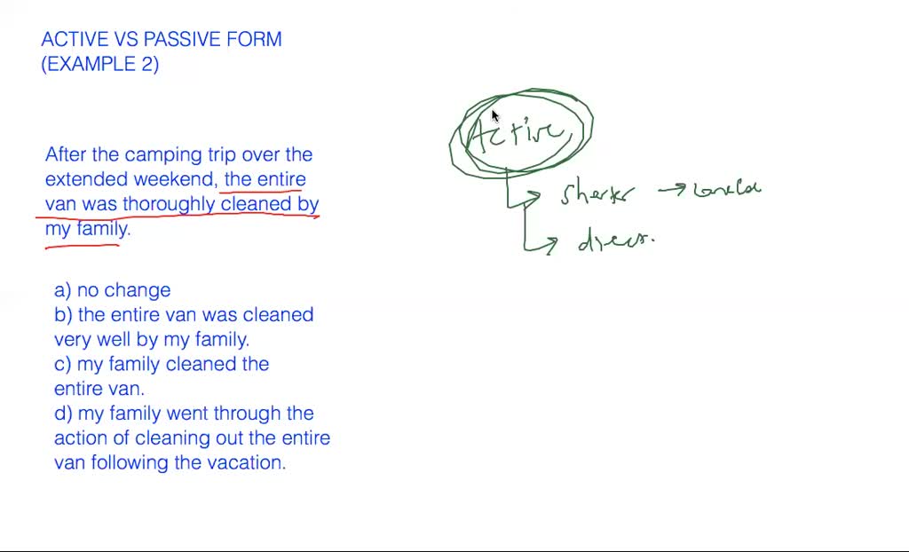 active vs passive form - example 1 | Numerade