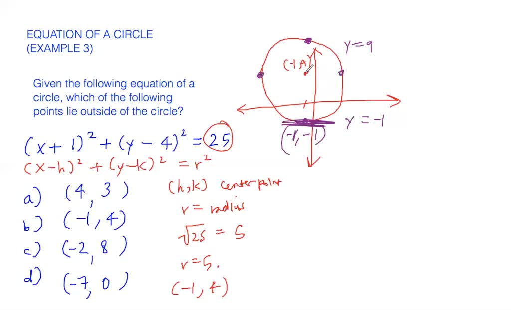 equation of a circle - example 2 | Numerade