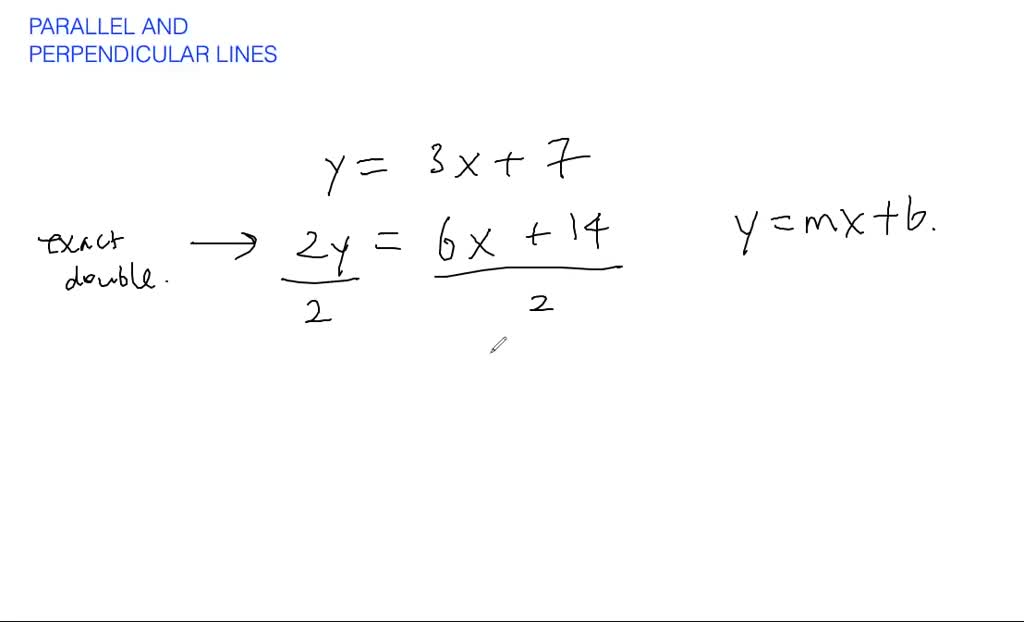 parallel and perpendicular equations - example 1 | Numerade