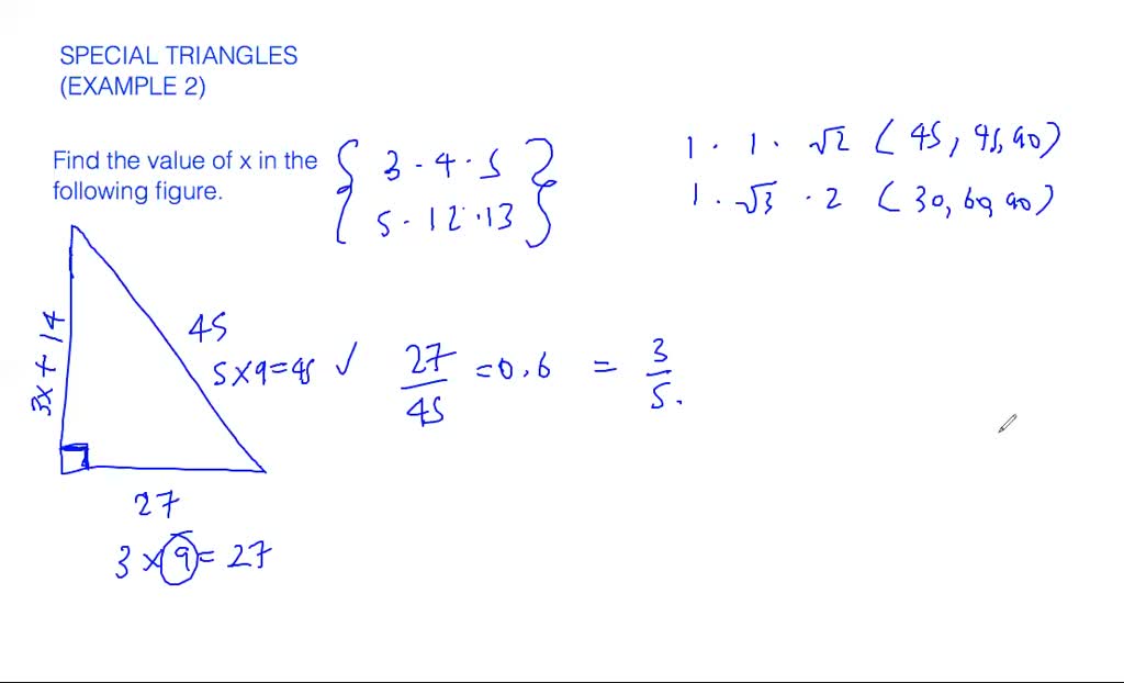 special triangles | Numerade