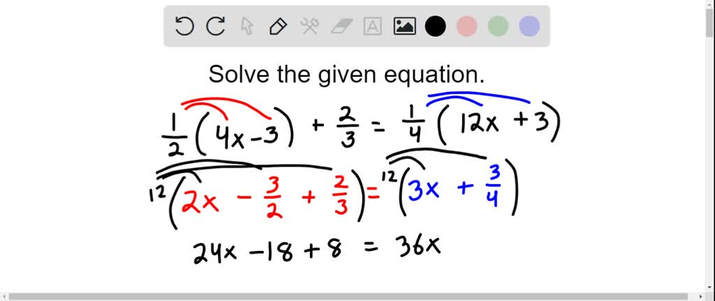 Solve Equations That Contain Fractions Example 1 Numerade