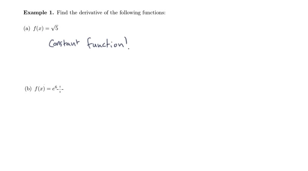 Differentiation rules - overview | Numerade