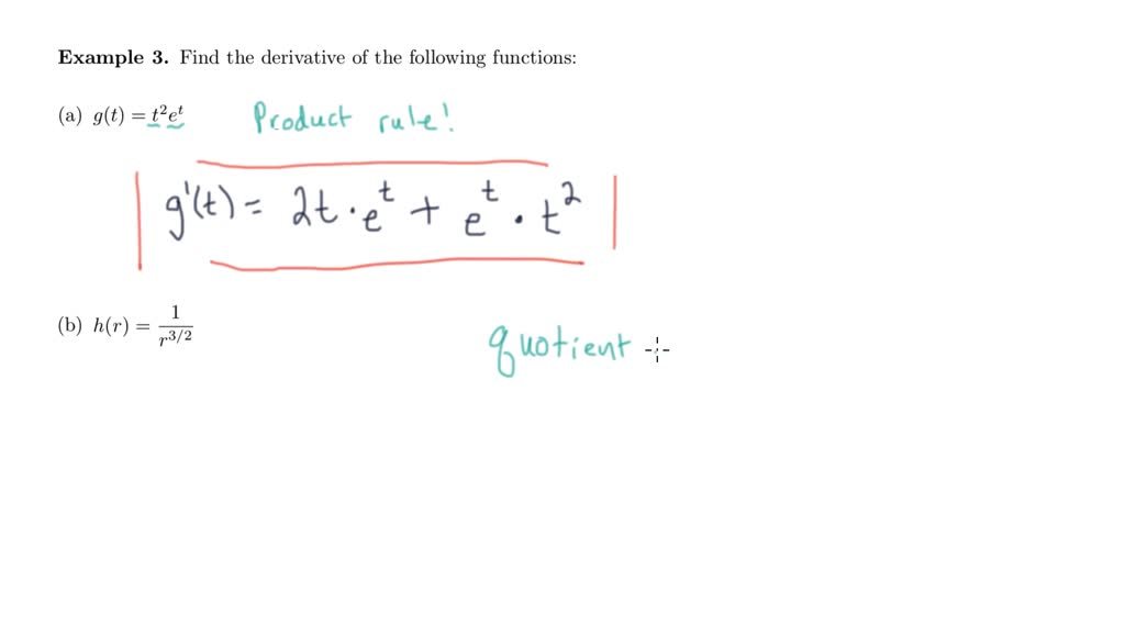 Differentiation rules - example 2 | Numerade