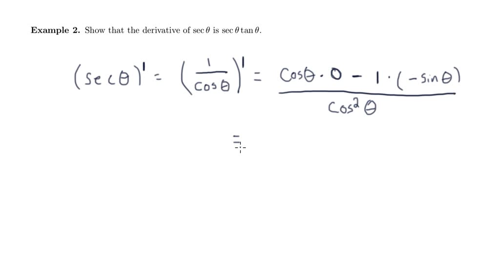 Trigonometric derivatives - overview | Numerade