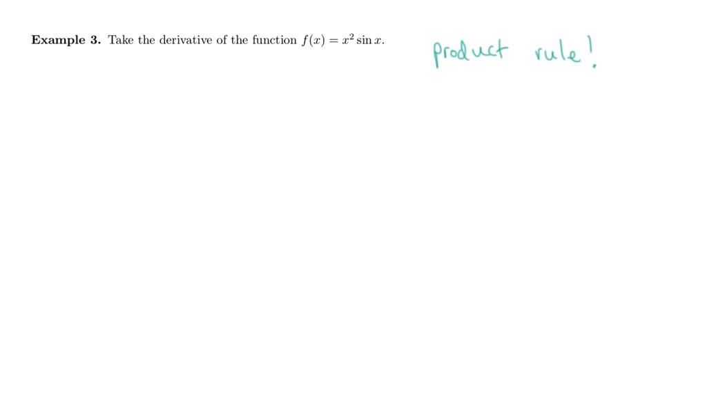 Trigonometric derivatives - overview | Numerade