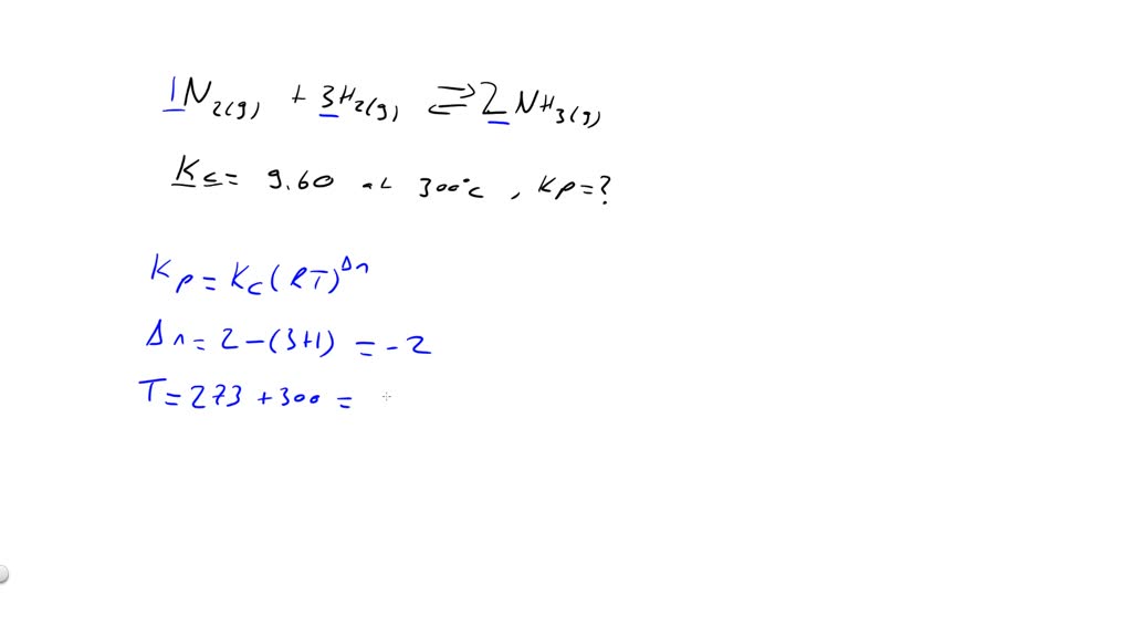 Expressing equilibrium constant in terms of pressure - overview | Numerade