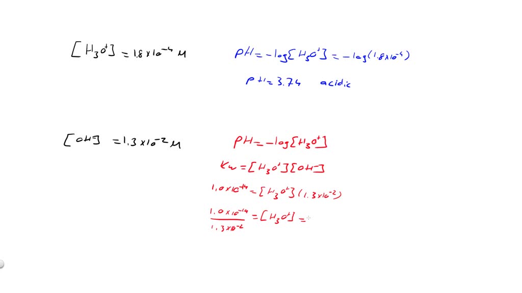 Autoionization of water and ph - overview | Numerade