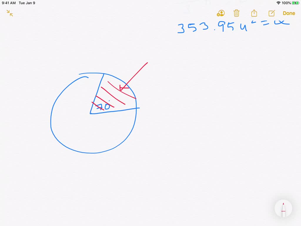 Area of sector | Numerade