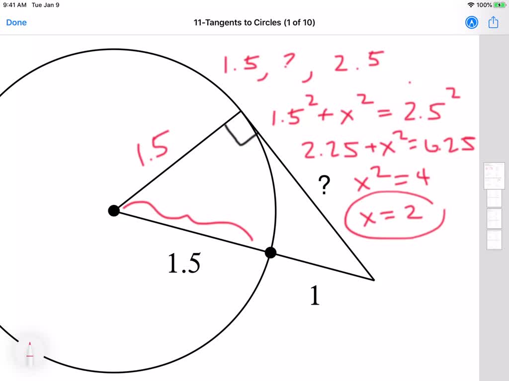 Circles and tangents | Numerade