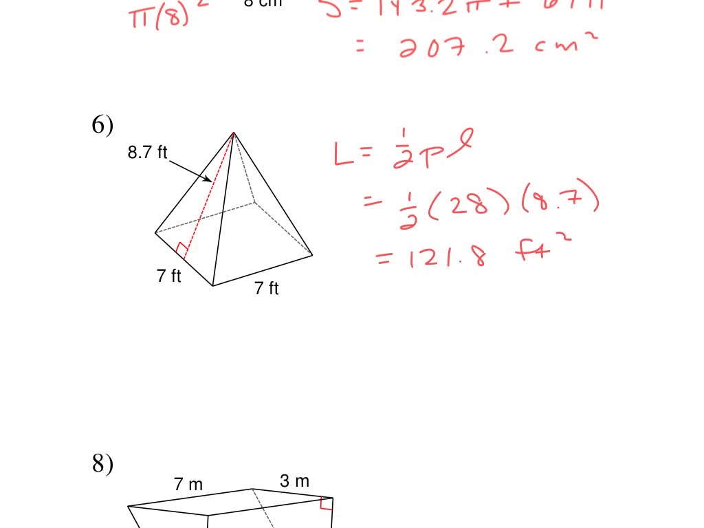 Lateral and surface areas of all solids | Numerade