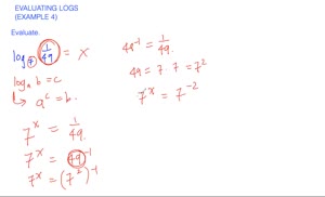Evaluating logs - overview | Numerade