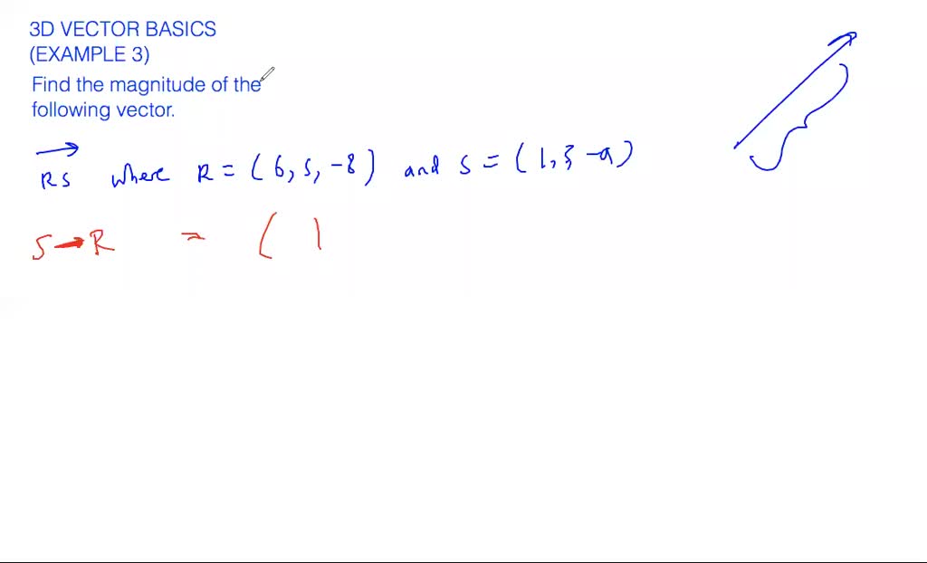 3d vectors basics - example 1 | Numerade