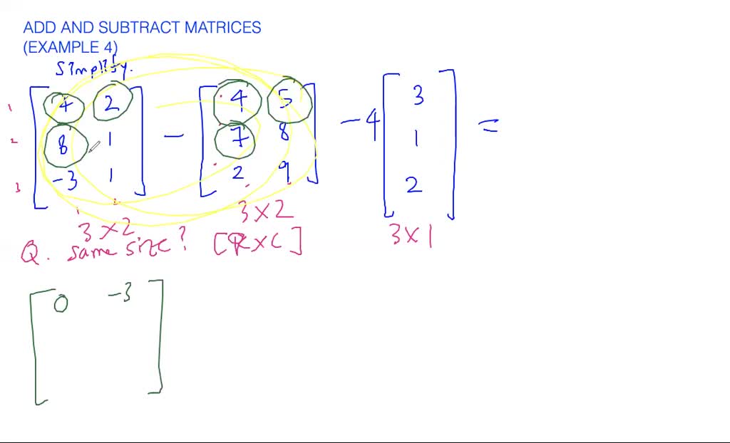 Add And Subtract Matrices Example 3 Numerade add-and-subtract-matrices-example-3-numerade