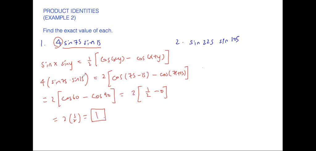 Product identities - overview | Numerade