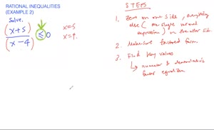 Rational inequalities - overview | Numerade