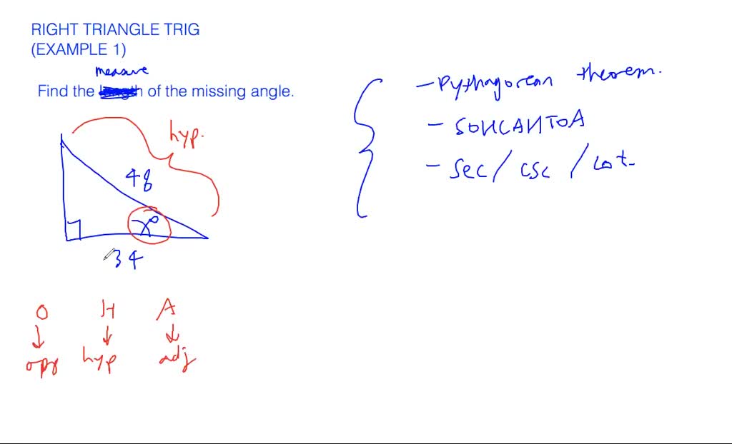 Right triangle trig - overview | Numerade
