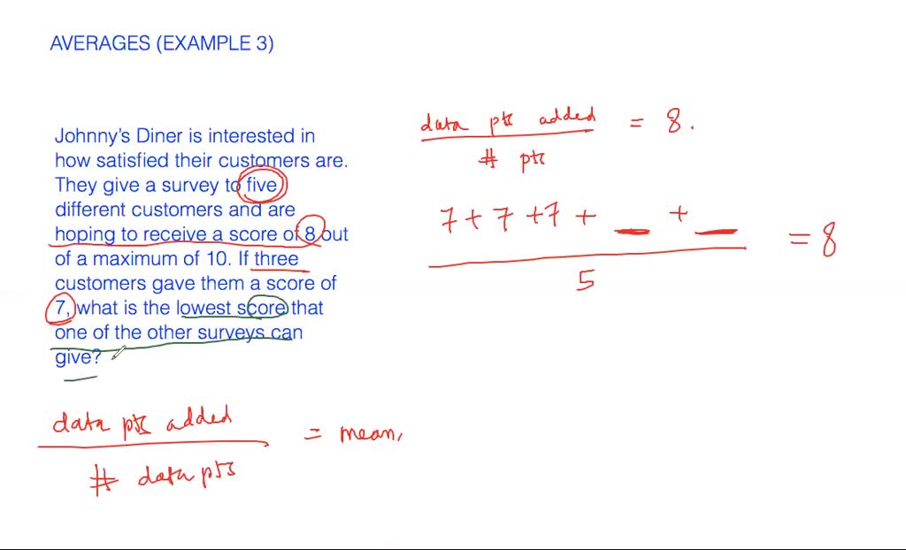 Averages - example 2 | Numerade