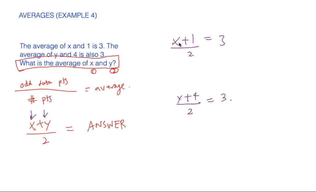 Averages - example 2 | Numerade