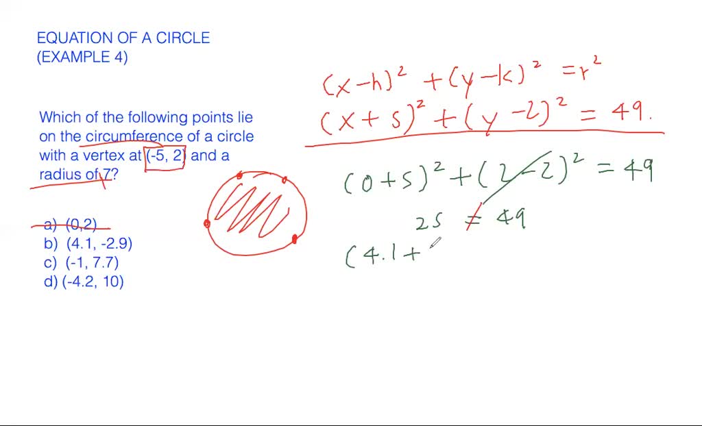 Equation of a circle - overview | Numerade
