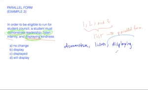 Parallel form - example 1 | Numerade