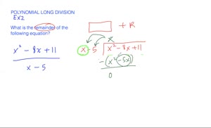 Polynomial long division - example 1 | Numerade