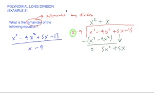 Polynomial long division - example 1 | Numerade