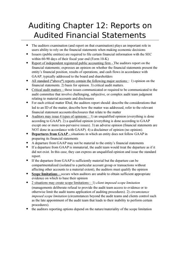 SOLVED: Assume that during the audit of the public Chandler Corporation ...