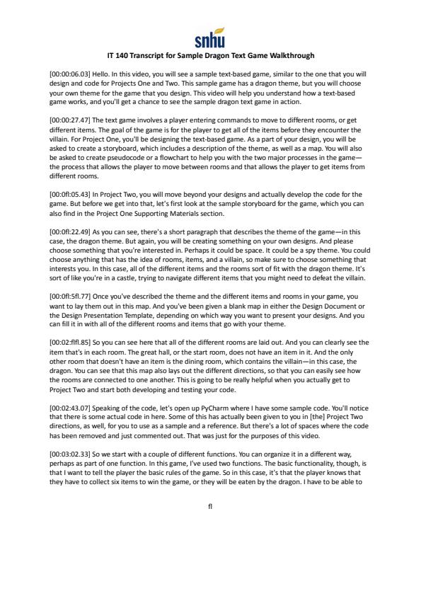 SOLVED: You work for a small company that creates text-based games. You ...