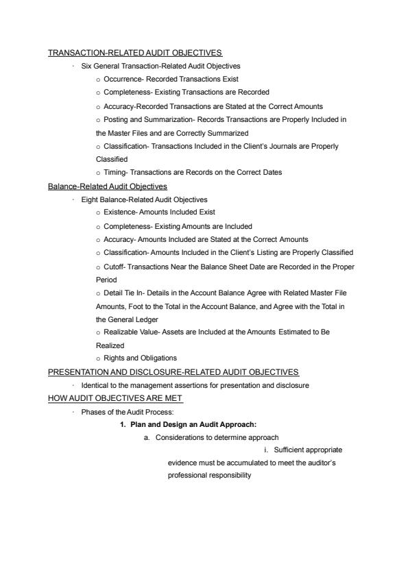 6-26 objective 6-4 The following are various audit procedures performed ...