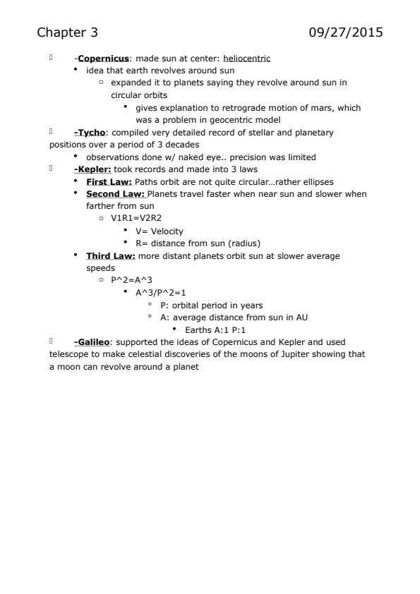 SOLVED: Astronomy Ranking Task: Kepler's Laws - Orbital Motion Exercise ...