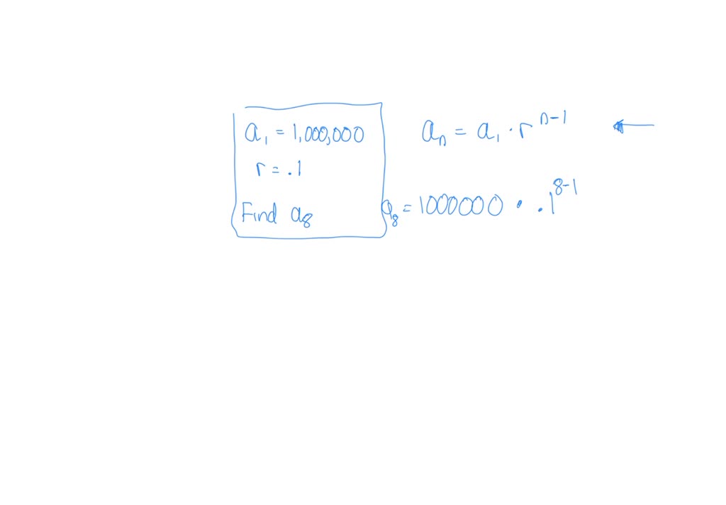 Solved Use The Formula For The General Term The Nth Term Of A Geometric Sequence To Find The