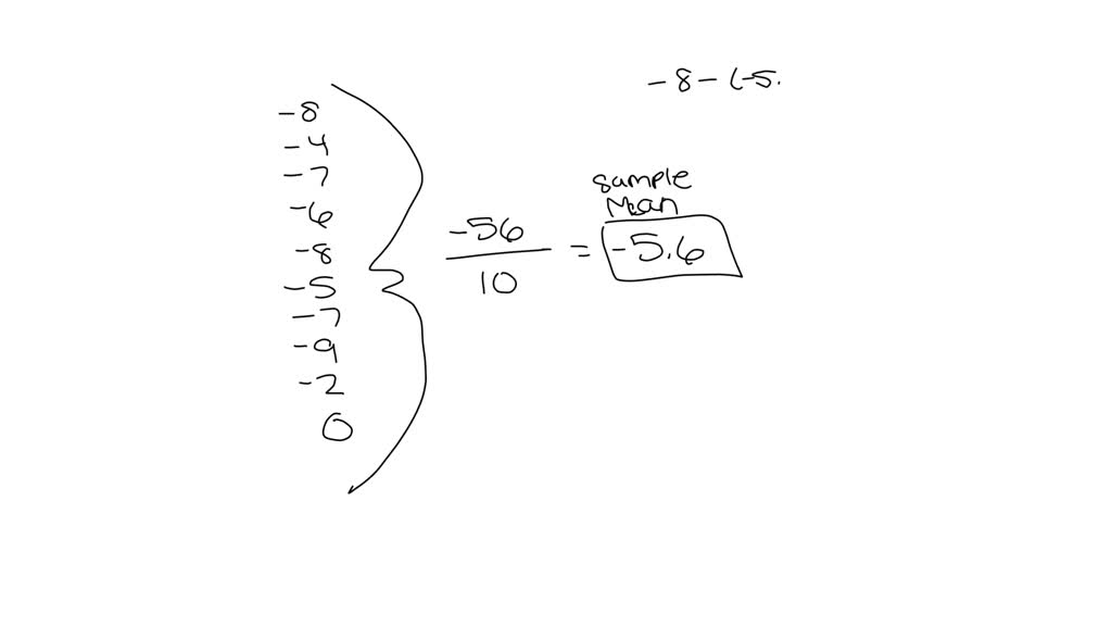 SOLVED:Compute the sample mean and sample standard deviation for the ...
