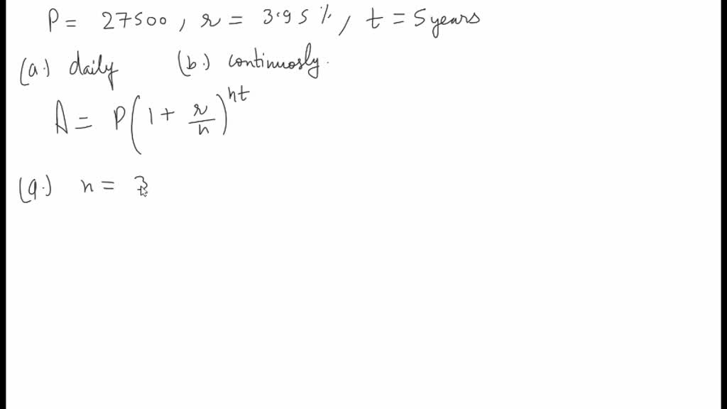 SOLVED Use The Appropriate Compound Interest Formula To Find The Amount