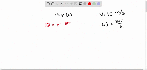 SOLVED:Use the formula v=r ωto find the value of the missing variable ...