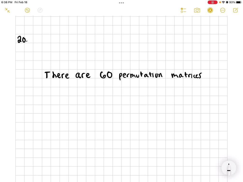 A Permutation Matrix P Is A 01 Matrix Having Exactly One 1 In Each Row And Column Prove That 2998