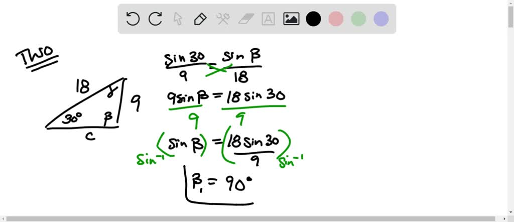 SOLVED:The measures of two sides and an angle are given. Determine whether a triangle (or two ...