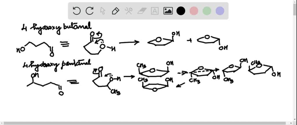 SOLVED:4-Hydroxy- and 5-hydroxyaldehydes exist pr…