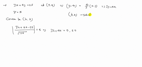 SOLVED:A circle of radius 5 meters is having is centre at A at the ...
