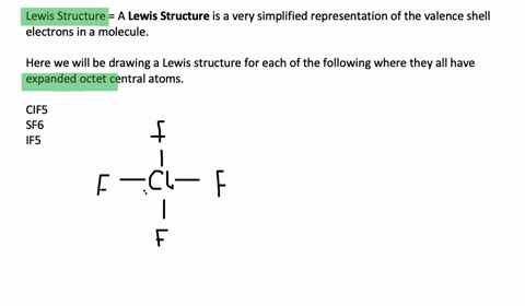 SOLVED:Each molecule listed contains an expanded octet (10 or 12 electrons) around the central ...