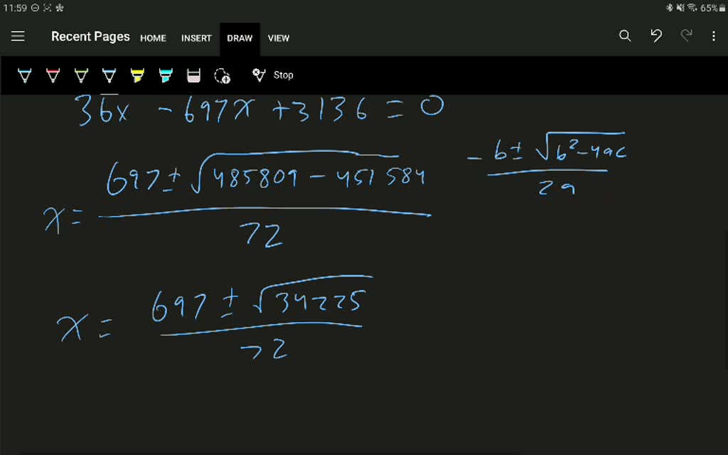 SOLVED: ecuacionez de segundo grado como resolver x al cuadrado más x =56